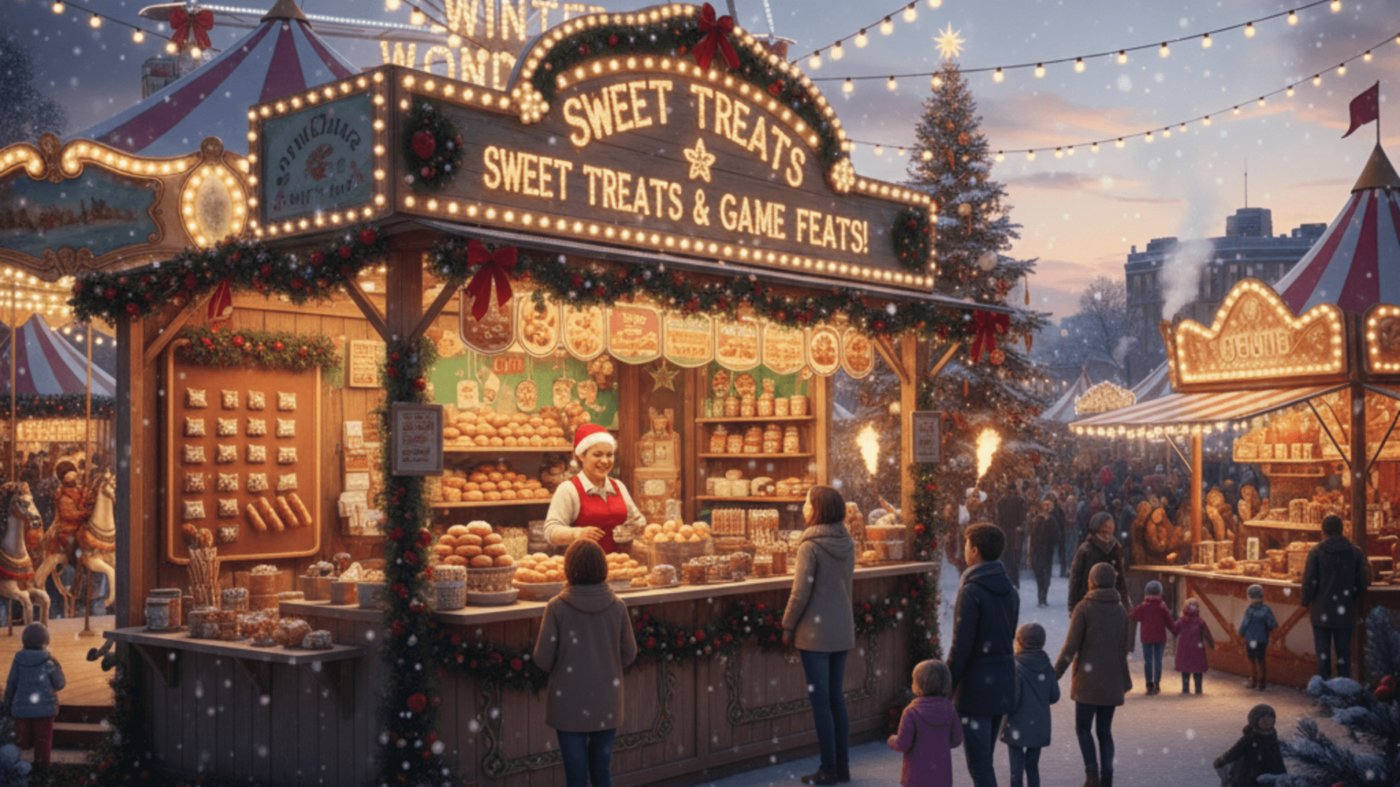 Food Stall & Game Combo Ideas for Christmas Markets - Party Events