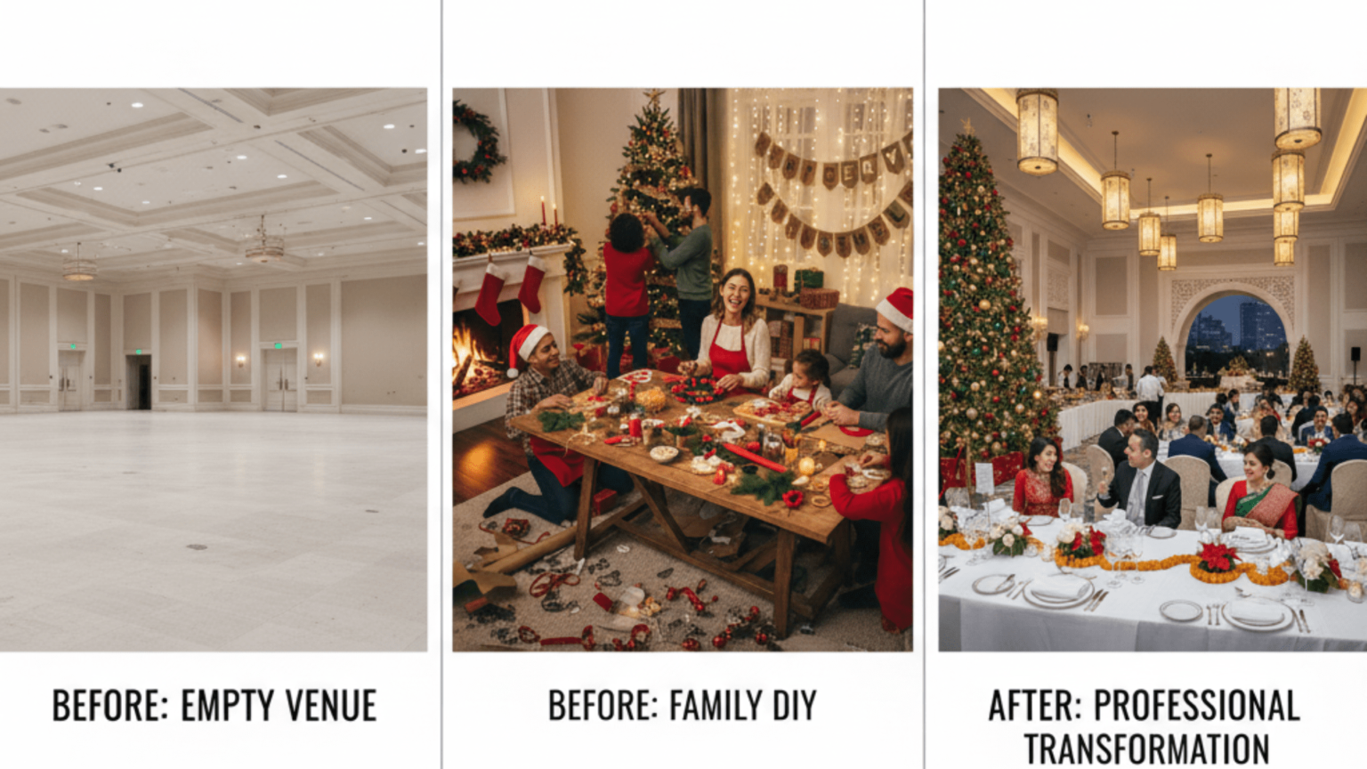 Real Examples of Christmas Party Transformations - Party Events